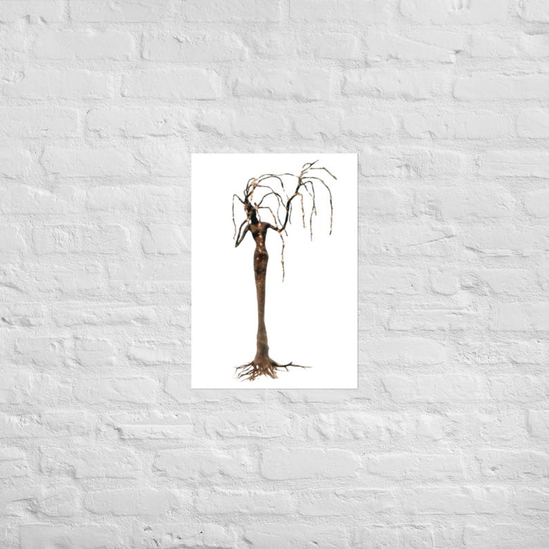 Weeping Cherry Tree Goddess Nature Spirit Elemental Print - Etsy