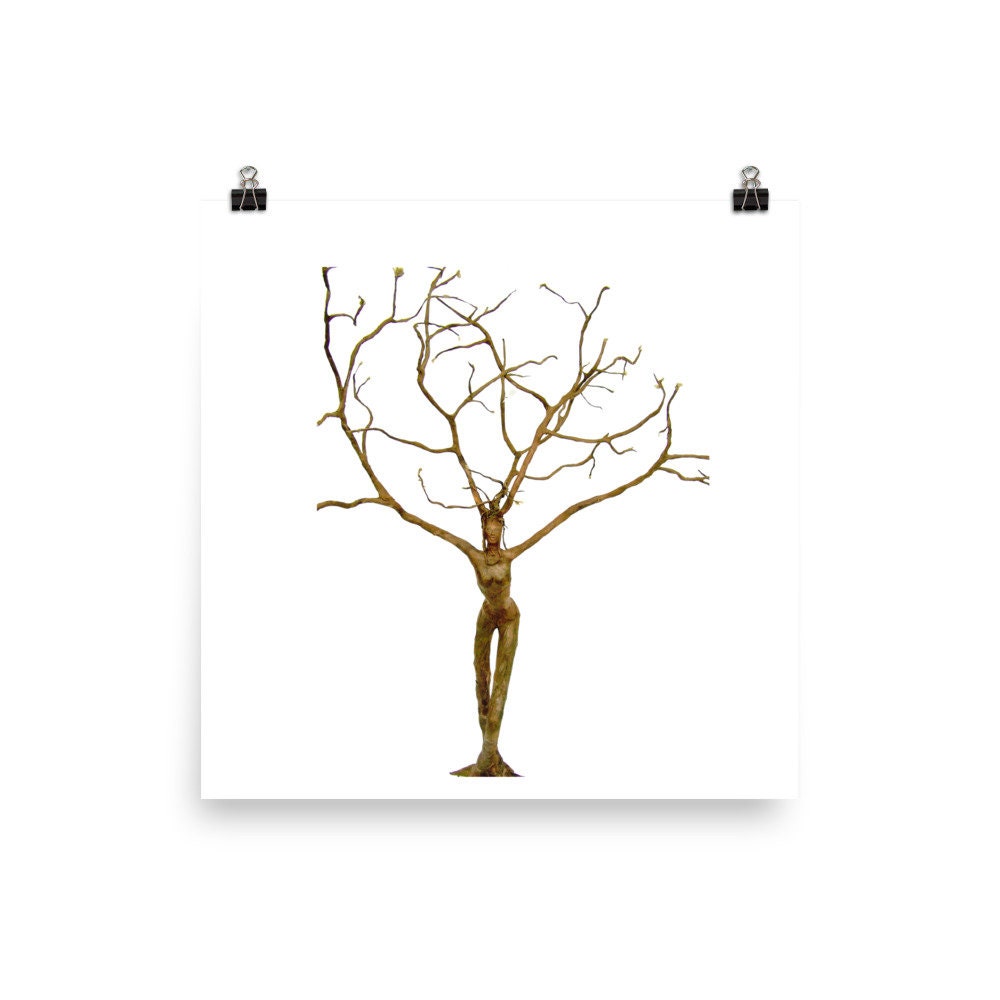 Tree Goddess Spirit Witchy Nature Fairy Fae Fantasy Creature Poster ...