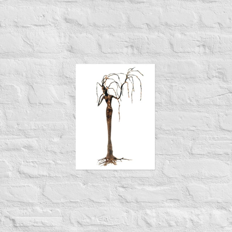 Weeping Cherry Tree Goddess Nature Spirit Elemental Print - Etsy