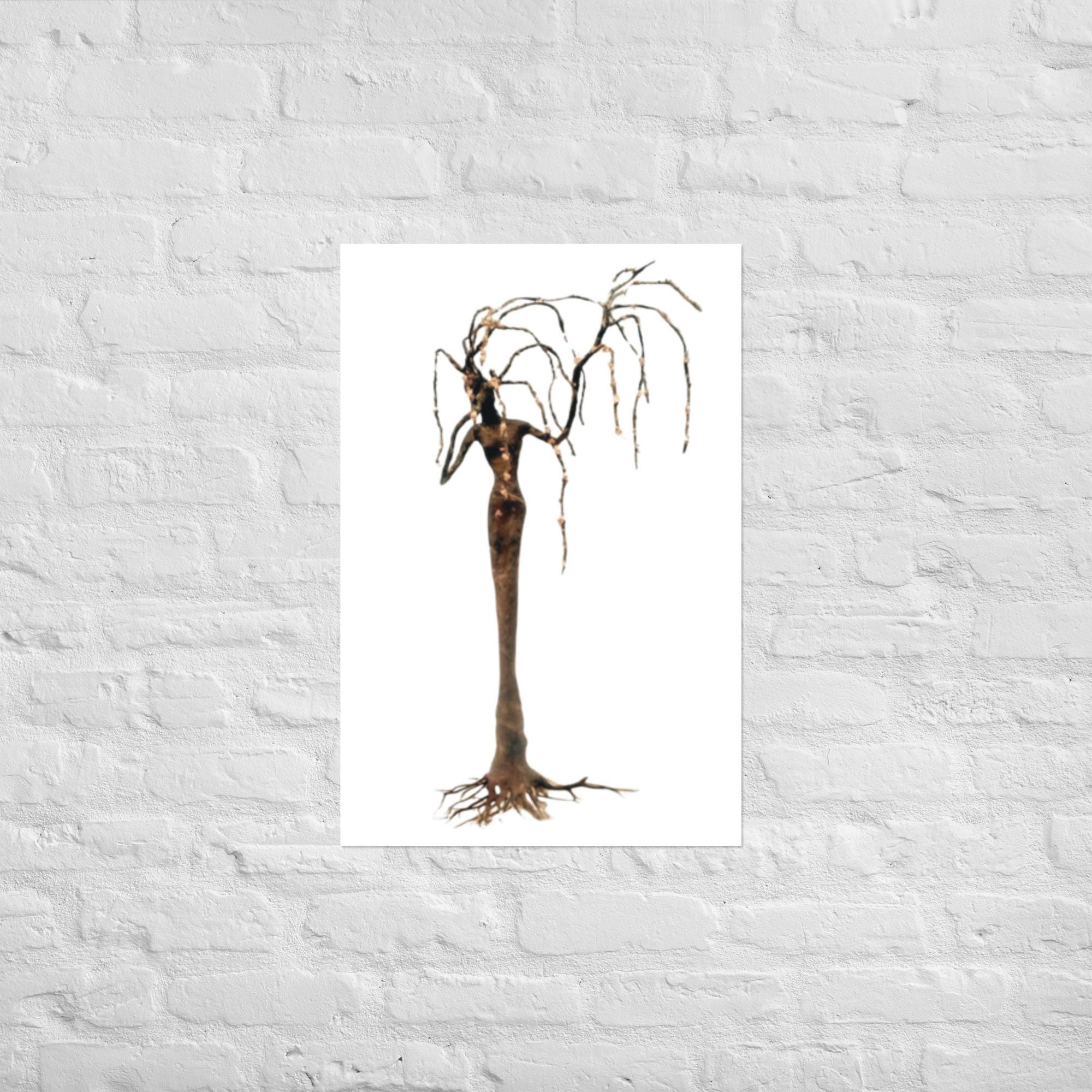 Weeping Cherry Tree Goddess Nature Spirit Elemental Print - Etsy