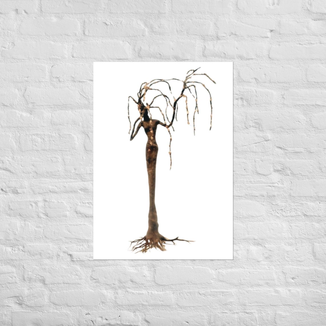 Weeping Cherry Tree Goddess Nature Spirit Elemental Print - Etsy