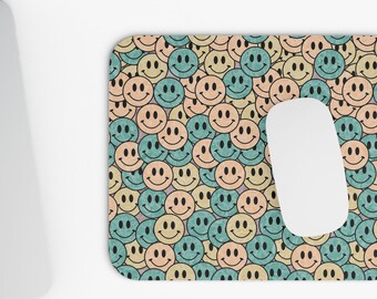Mouse Pad, Cute Office Decor, Smiley Face Mouse Pad, Aesthetic Office ...