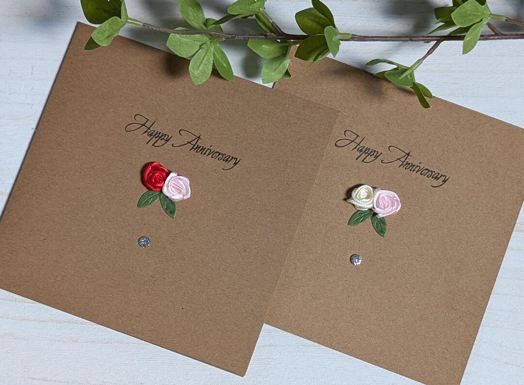 Assorted Anniversary Cards Roses Leaves Buttonshelldesigns - Etsy