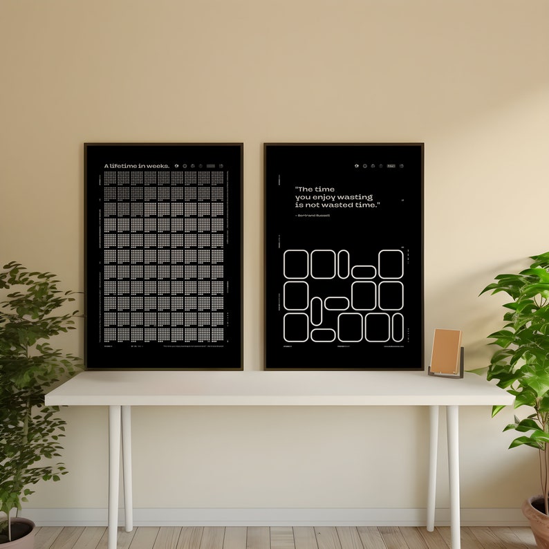 My Life in Weeks | Roll-up Poster | Life Calendar | Life Countdown ...