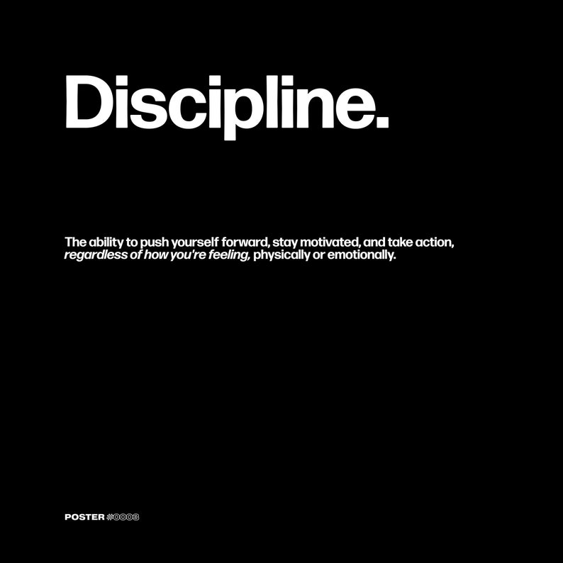 Discipline #1 Wall Art | Roll-up Poster| Printable Wall Art | Modern ...
