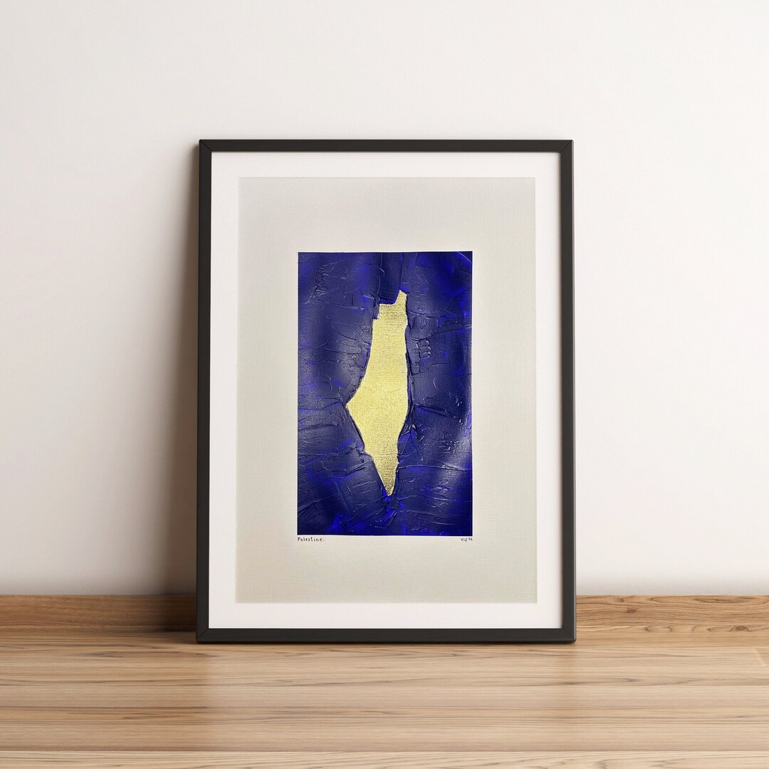 Historic Palestine Map | Original Acrylic Painting | 100% Handmade ...