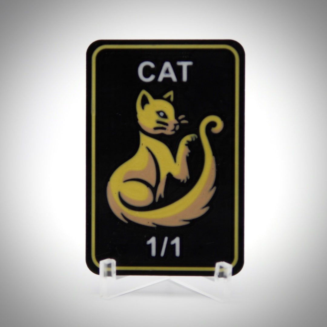 Cat Creature Tokens (x2/x6/x10) - Multicolor 3D Printed Plastic Proxies ...