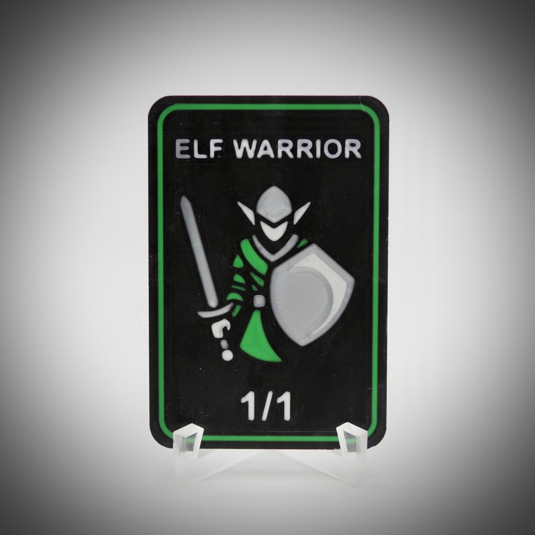 Elf Warrior Creature Tokens x2/x6/x10 Multicolor 3D Printed Plastic ...