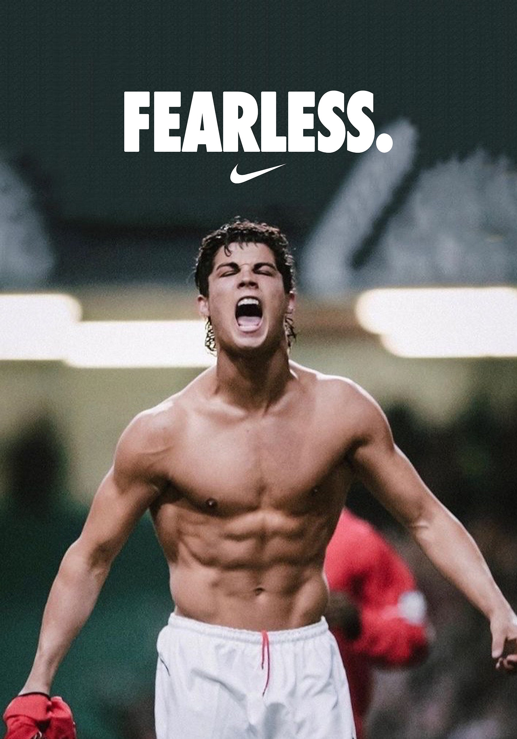 Cristiano Ronaldo 'fearless' Nike Poster for Bedroom Football Poster ...