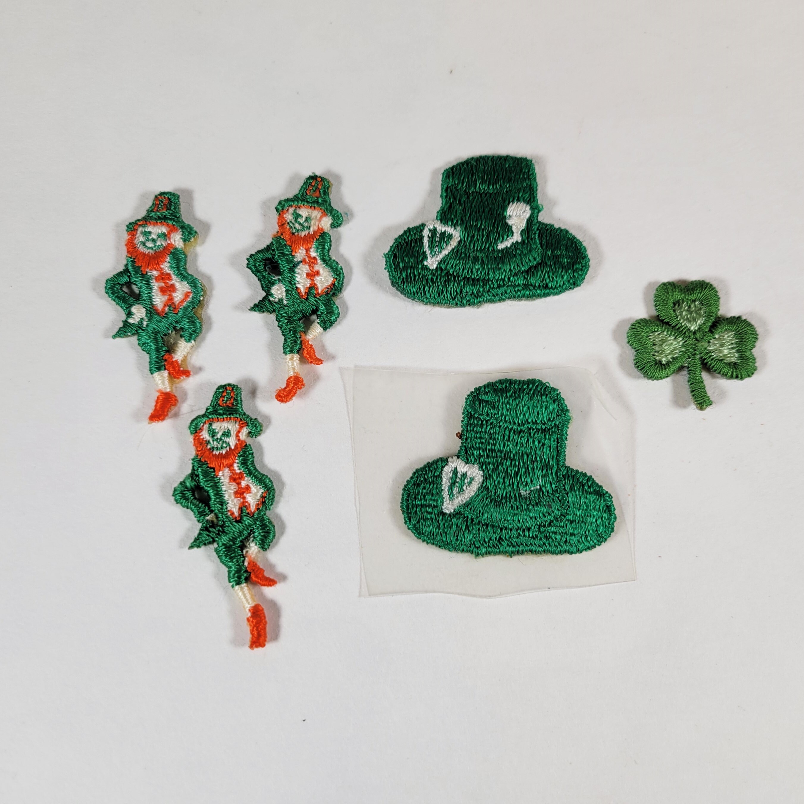 Set of 6 Vintage St. Patrick's Day Embroidery Patches, Sew on Leaping ...
