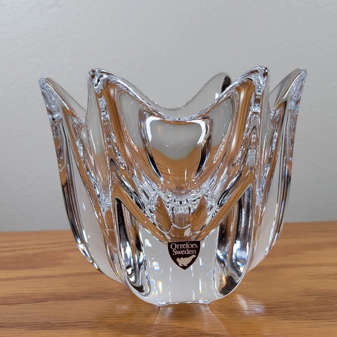 Vintage Orrefors Sweden Candy Dish / Votive Holder, Belle Tulip Shape ...