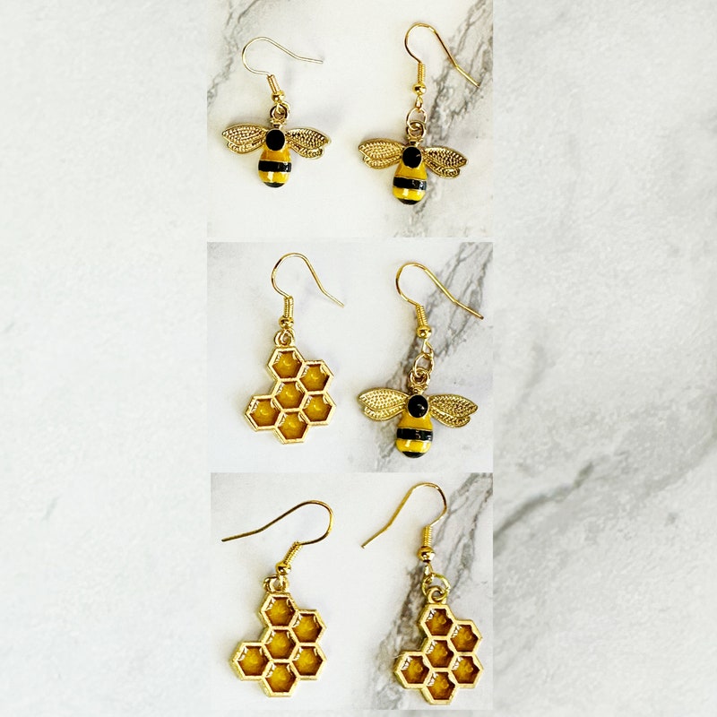 Bee Earrings - Etsy