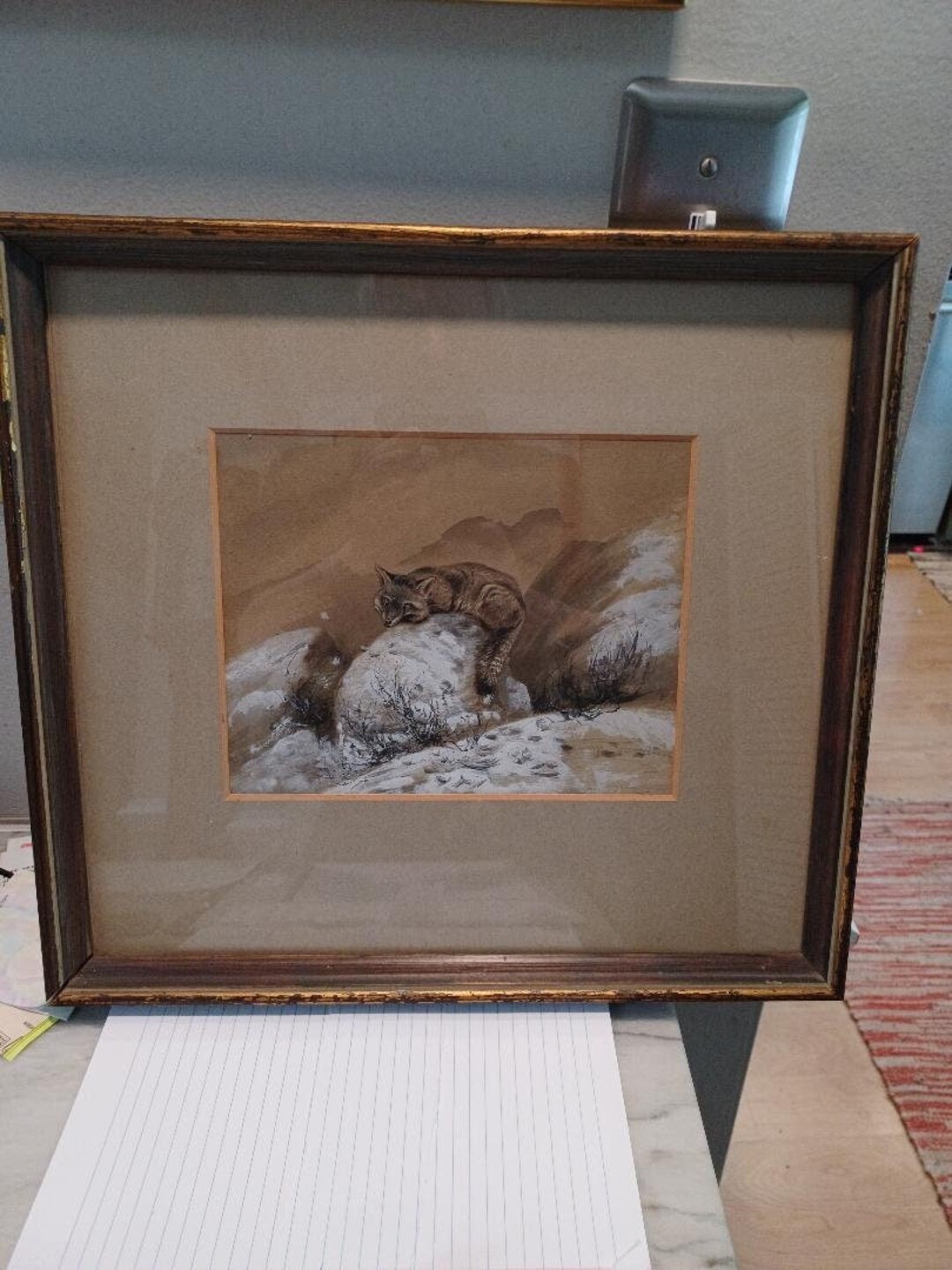 Discover This Unique Study of a Fox on the Prowl in Winter by Artist ...