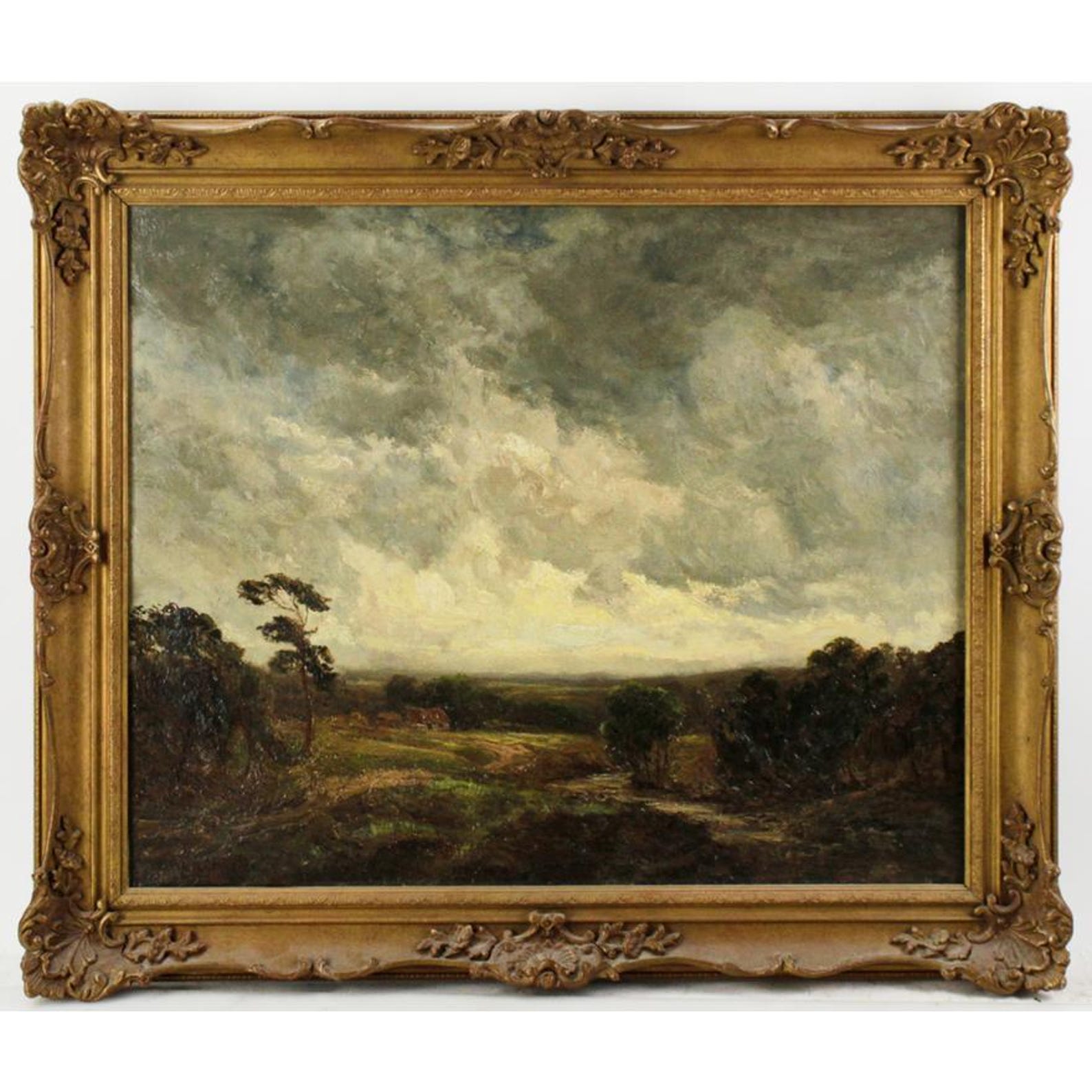 An Original Impressionistic Painting of a Stormy Landscape by James ...