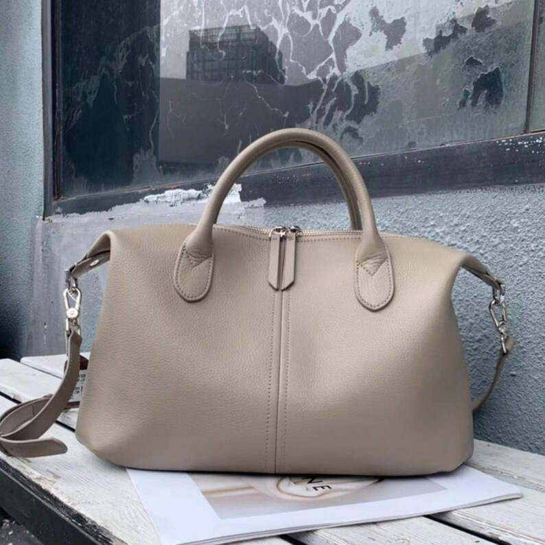 Minimal Handbag,genuine Leather Shoulder Bag,timeless Design Tote Bag ...