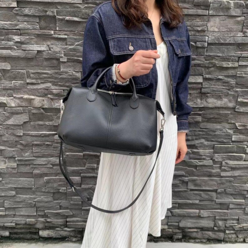 Minimal Handbag,genuine Leather Shoulder Bag,timeless Design Tote Bag ...