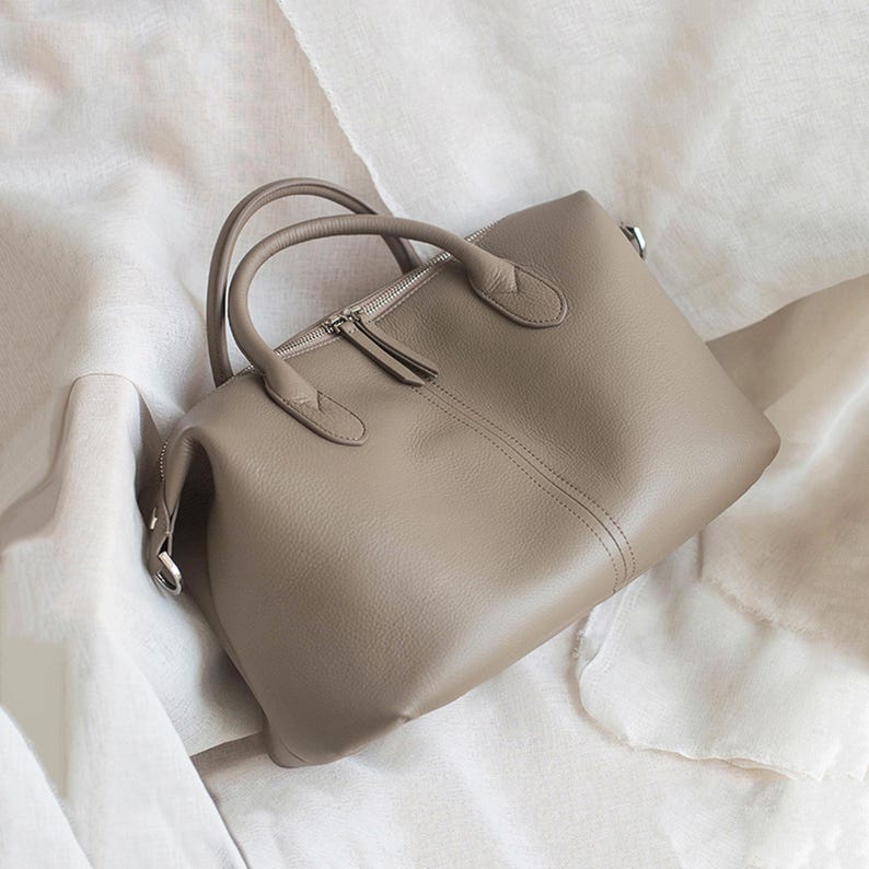 Minimal Handbag,genuine Leather Shoulder Bag,timeless Design Tote Bag ...