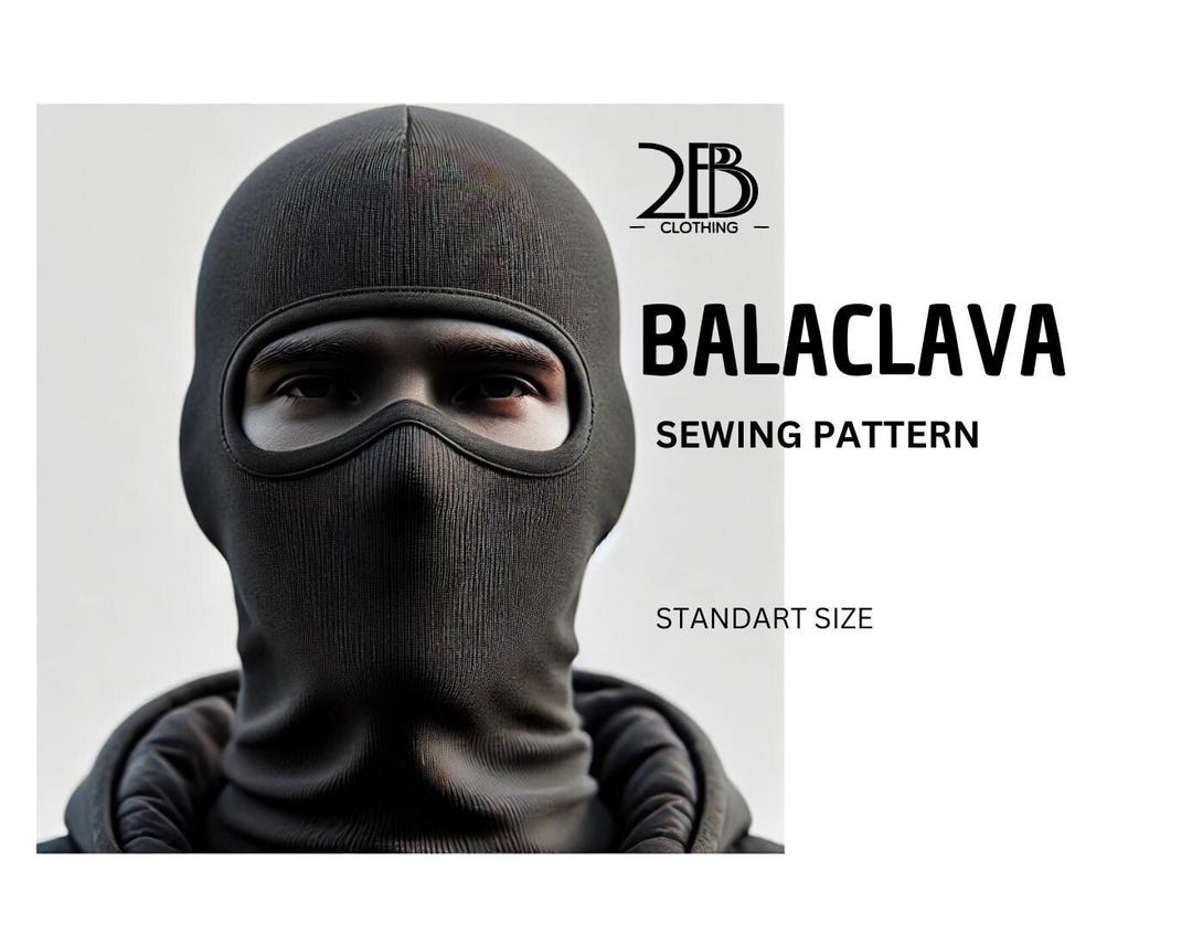 Balaclava Sewing Pattern Easy Stretch Fabric Face Mask - Etsy