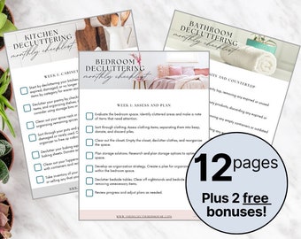 Bedroom Decluttering Checklist, Home Organization, Spring Cleaning ...