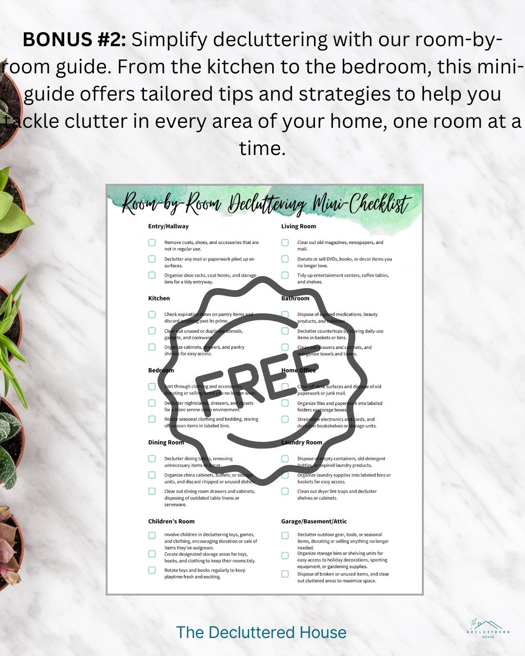Decluttering Checklist Printable, Declutter Planner, Decluttering ...
