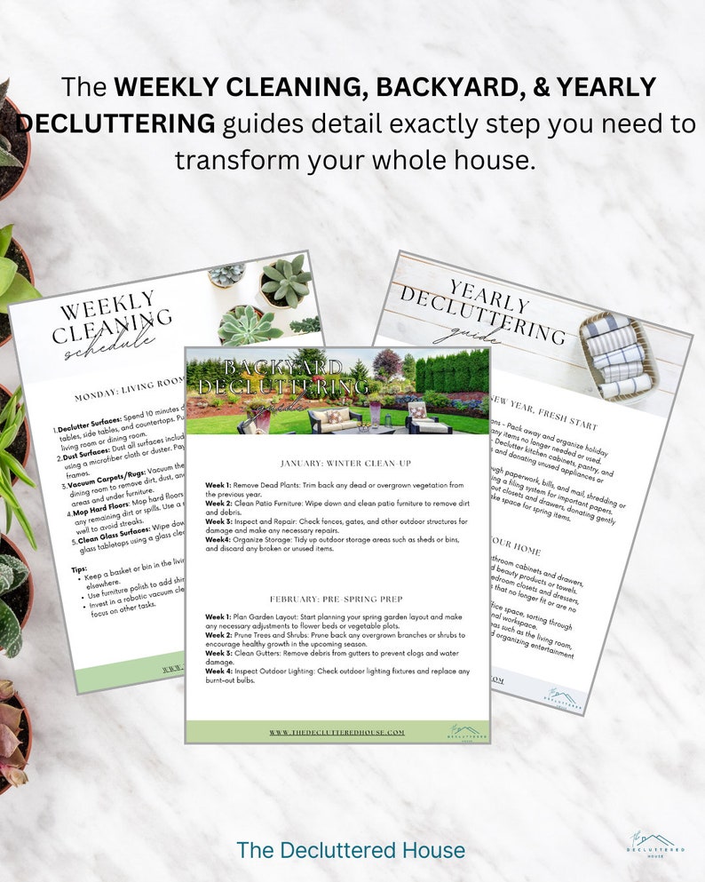 Decluttering Checklist Printable, Declutter Planner, Decluttering ...