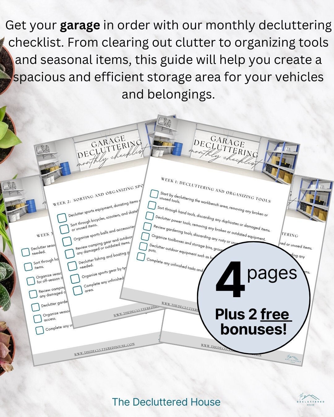 Garage Decluttering Checklist, Home Organization, Spring Cleaning ...