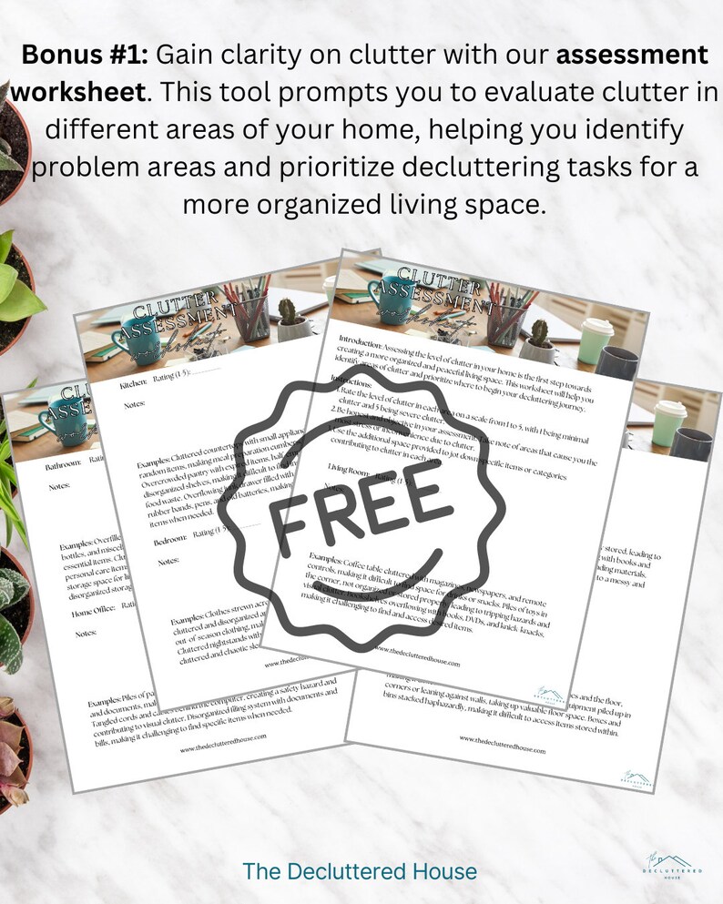 Decluttering Checklist Printable, Declutter Planner, Decluttering ...