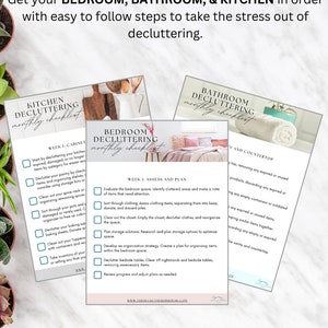 Decluttering Checklist Printable, Declutter Planner, Decluttering Cleaning Binder, Decluttering ...