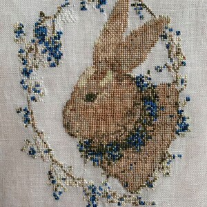 BUNNY in BLUE, PDF Download Counted Cross Stitch Chart, Cross Stitch ...