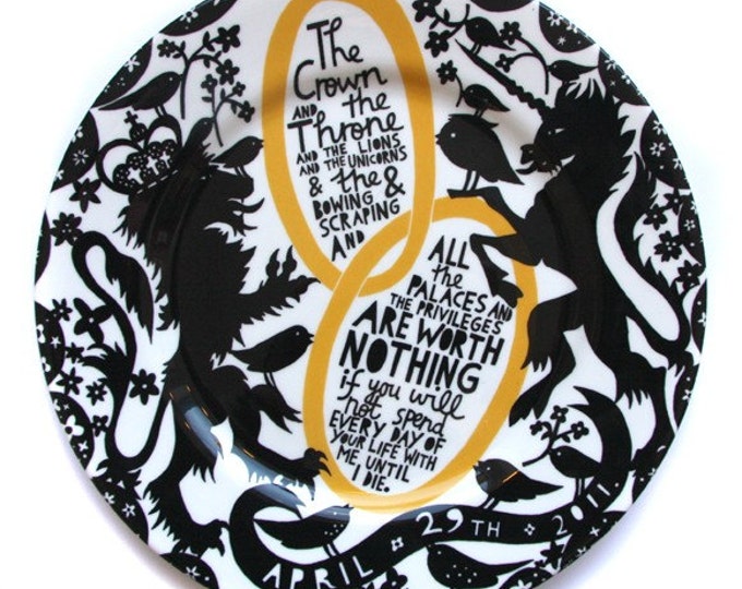 Royal Wedding Plate - Etsy