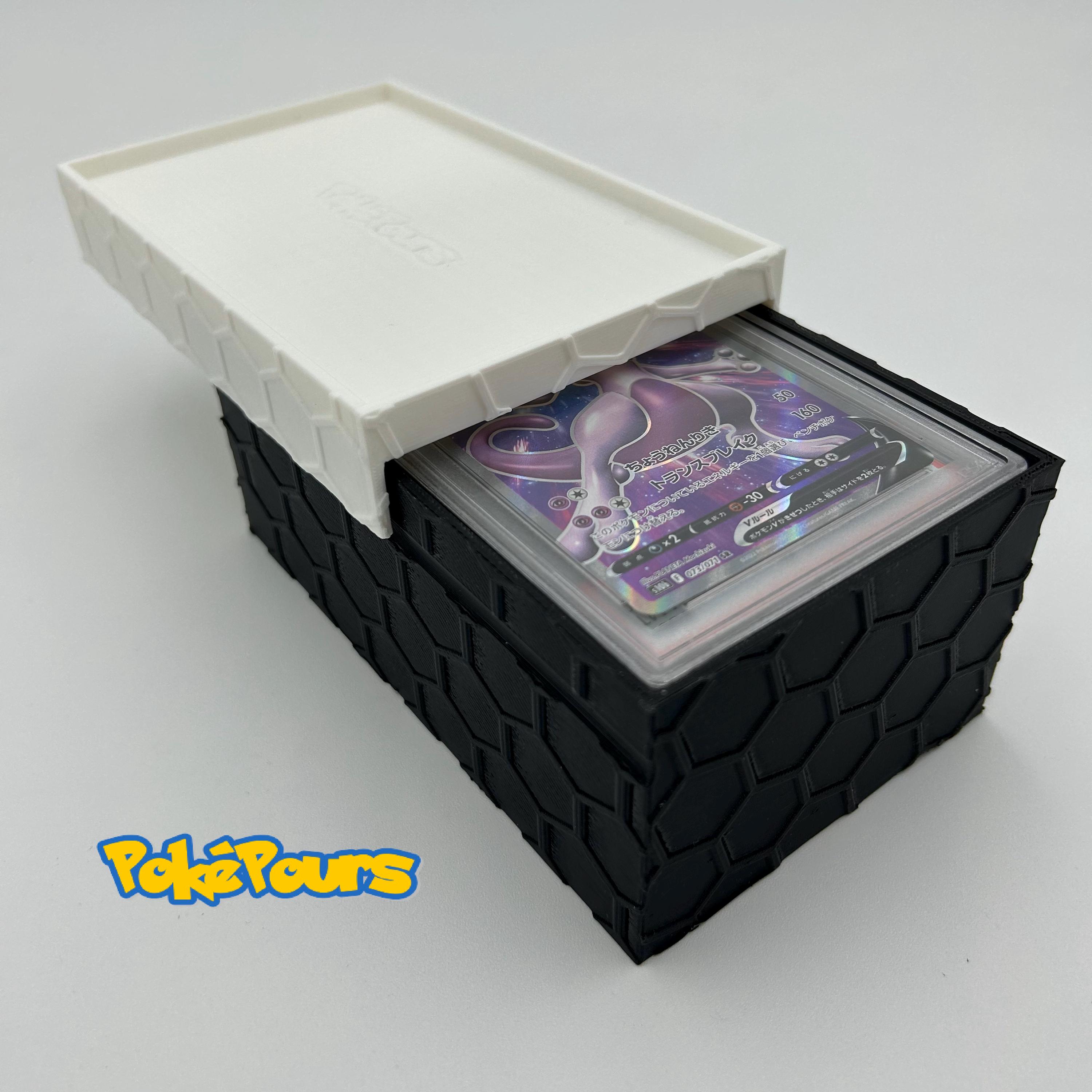 Poképours Slab Crate - Pokémon Card Storage Case for PSA Graded Cards ...
