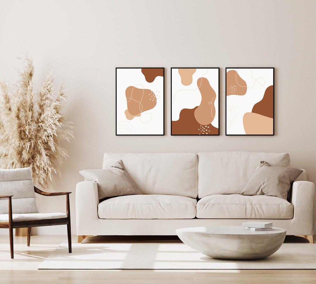 Poster Set, Colorful Posters, 3 Posters, Brown Colored Posters ...