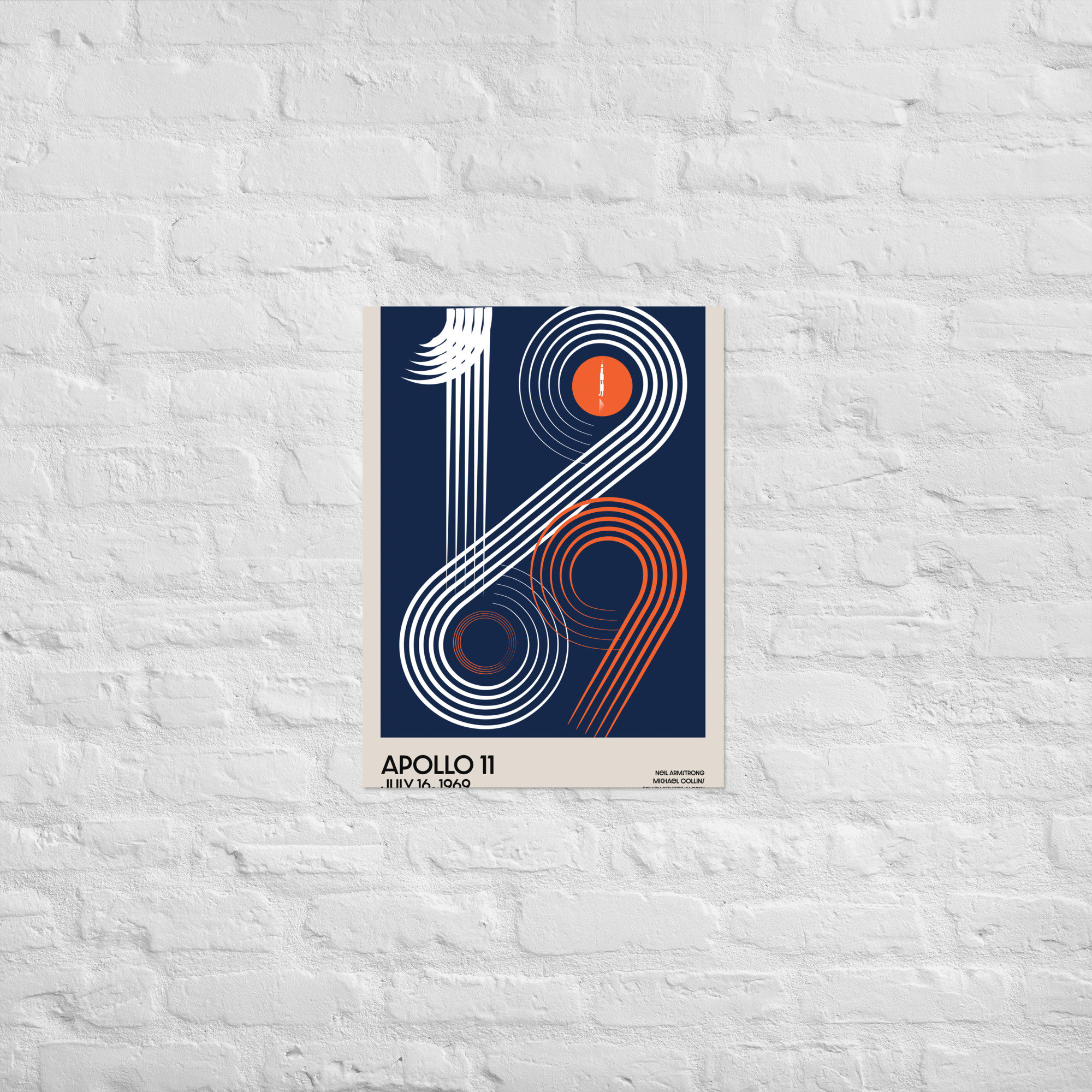 Apollo 11 Poster: NASA Moon Landing Wall Art, Bauhaus Style - Etsy