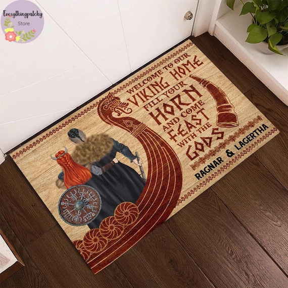 Personalized Viking Welcome Customized Doormat Floor & Rugs Home ...