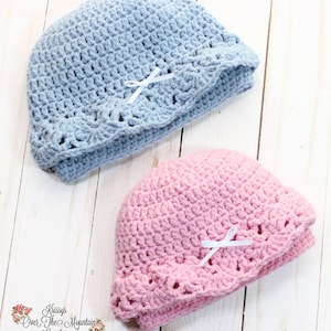 Crochet Hat Pattern for Baby - Easy 2 Crochet Cap for Newborn - Over ...