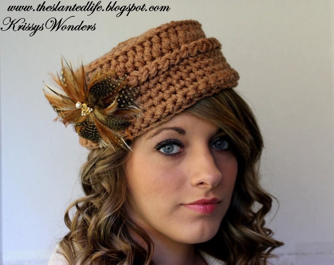 Vintage Crochet Pillbox Hat Pattern: 1960s Style, Embellishment ...