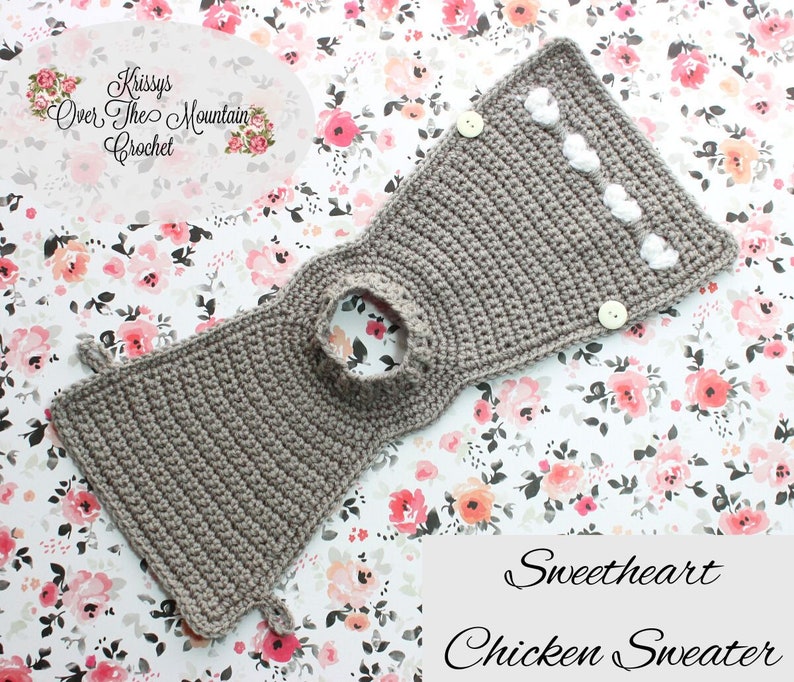 Chicken Sweater Crochet Pattern for Chicken Saddle Easy & - Etsy