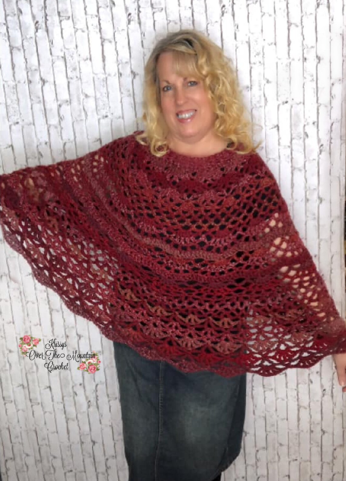 Round Poncho Crochet Pattern Lace Poncho Fall Winter - Etsy