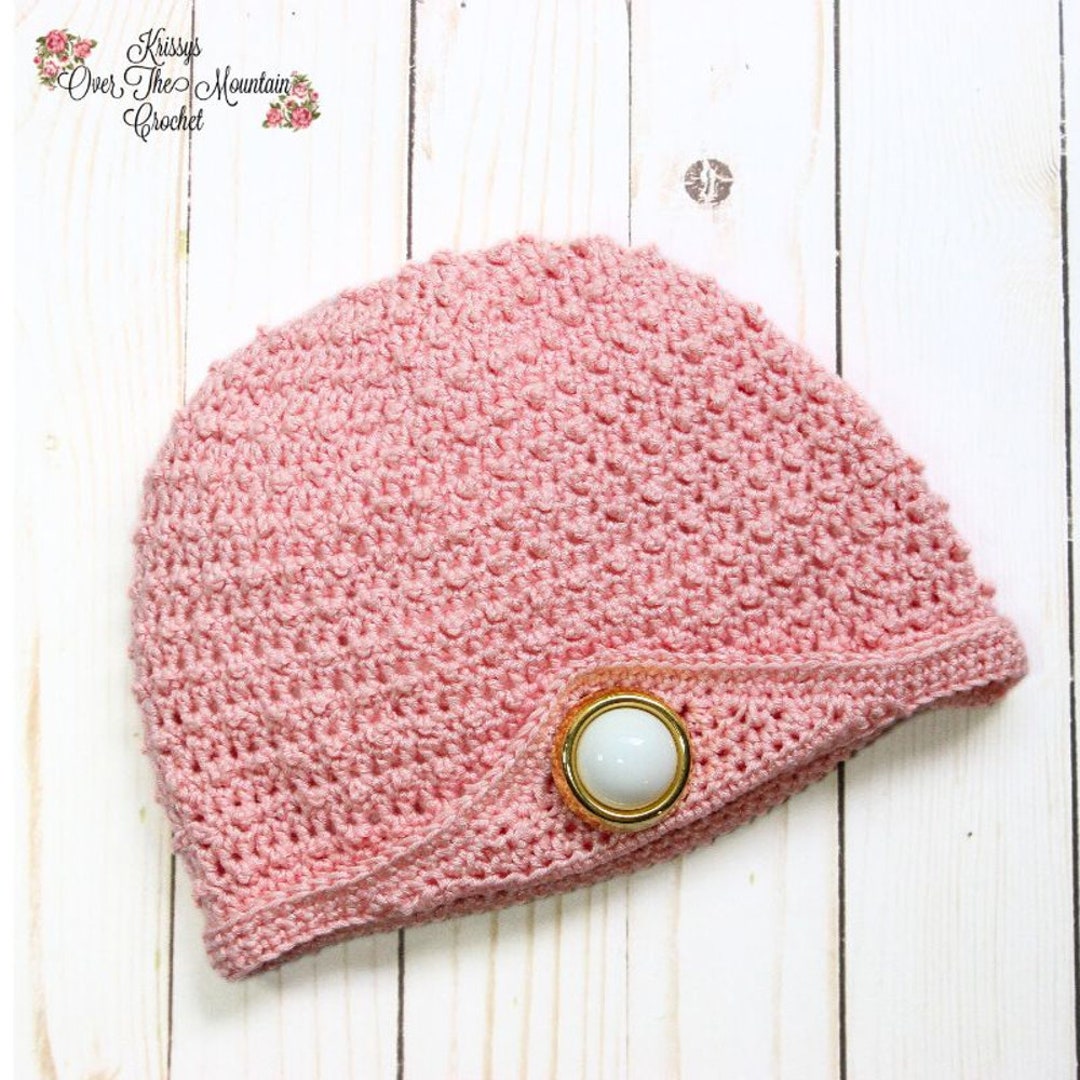 Tiny Pink Pearls Chemo Cap Crochet Pattern- Cancer Beanie Toque - 3 ...