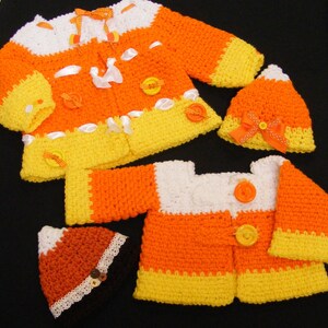 Ebook Candy Corn Crochet Pattern Sweater and Crochet Hat Baby Sweater ...