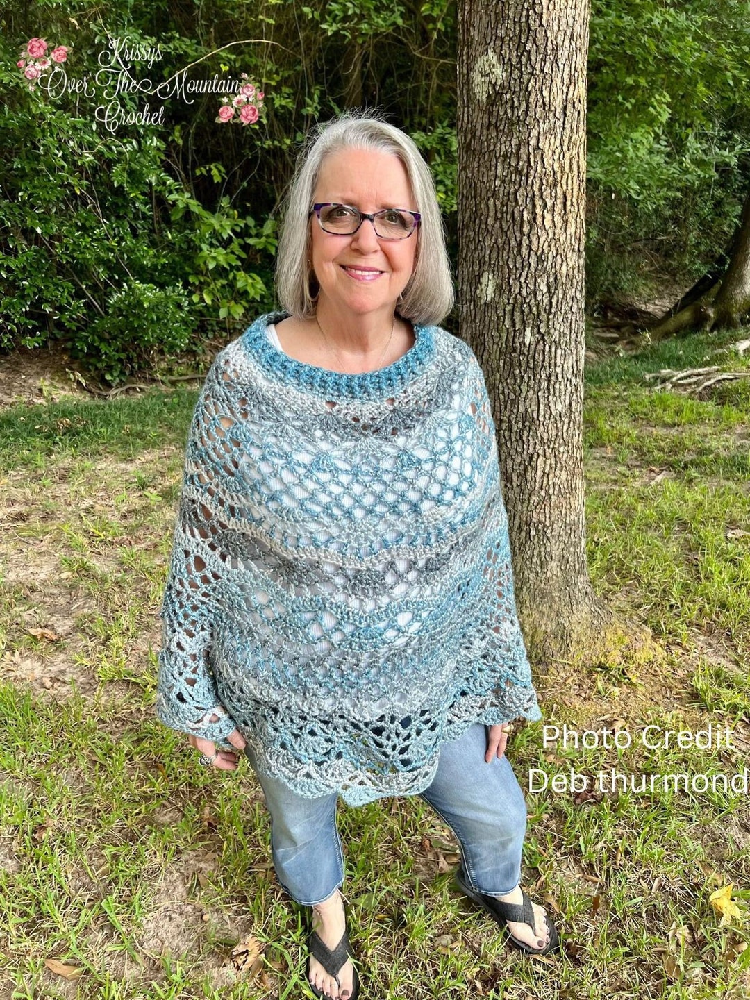 Round Poncho Crochet Pattern - Lace Poncho - Fall Winter Spring Fashion ...