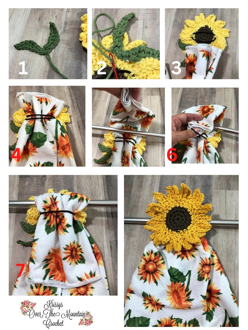 Sunflower Towel Topper Crochet Pattern - Easy Summer and Fall Decor ...