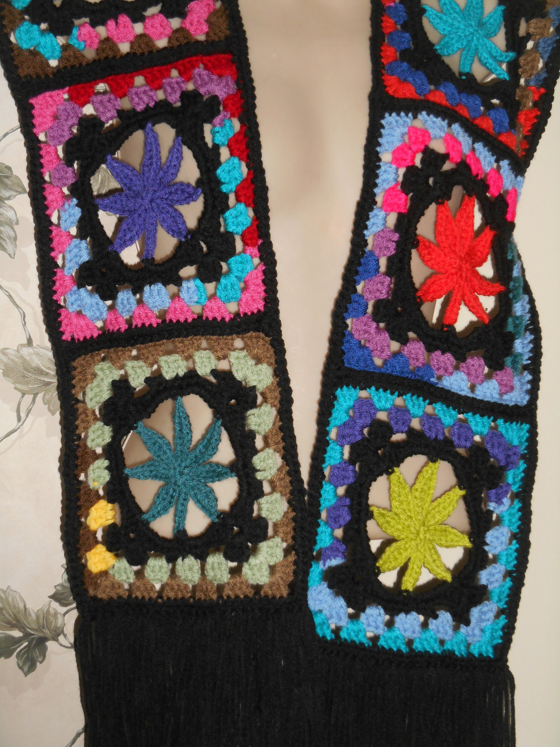 Granny Square Weed, 420, Pot Leaf, Marijuana, Cannabis Long Handcrafted ...