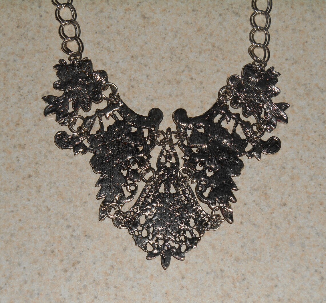 Elegant Classy Gothic Ornate Filagree Statement All Seeing Evil Eye Bib ...