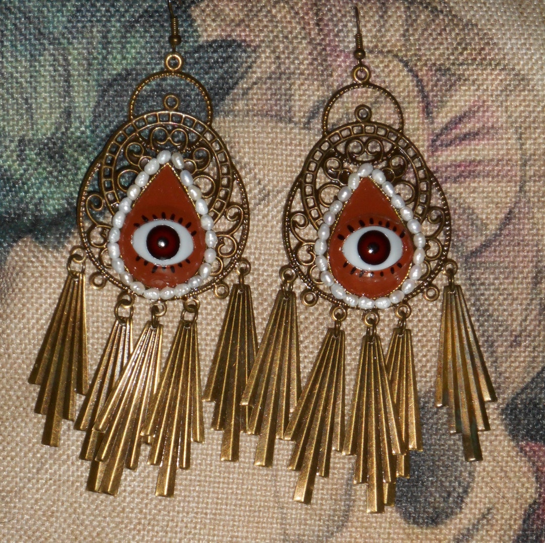 Bold Chunky Handcrafted One of a Kind Long All Seeing Evil Eye ...