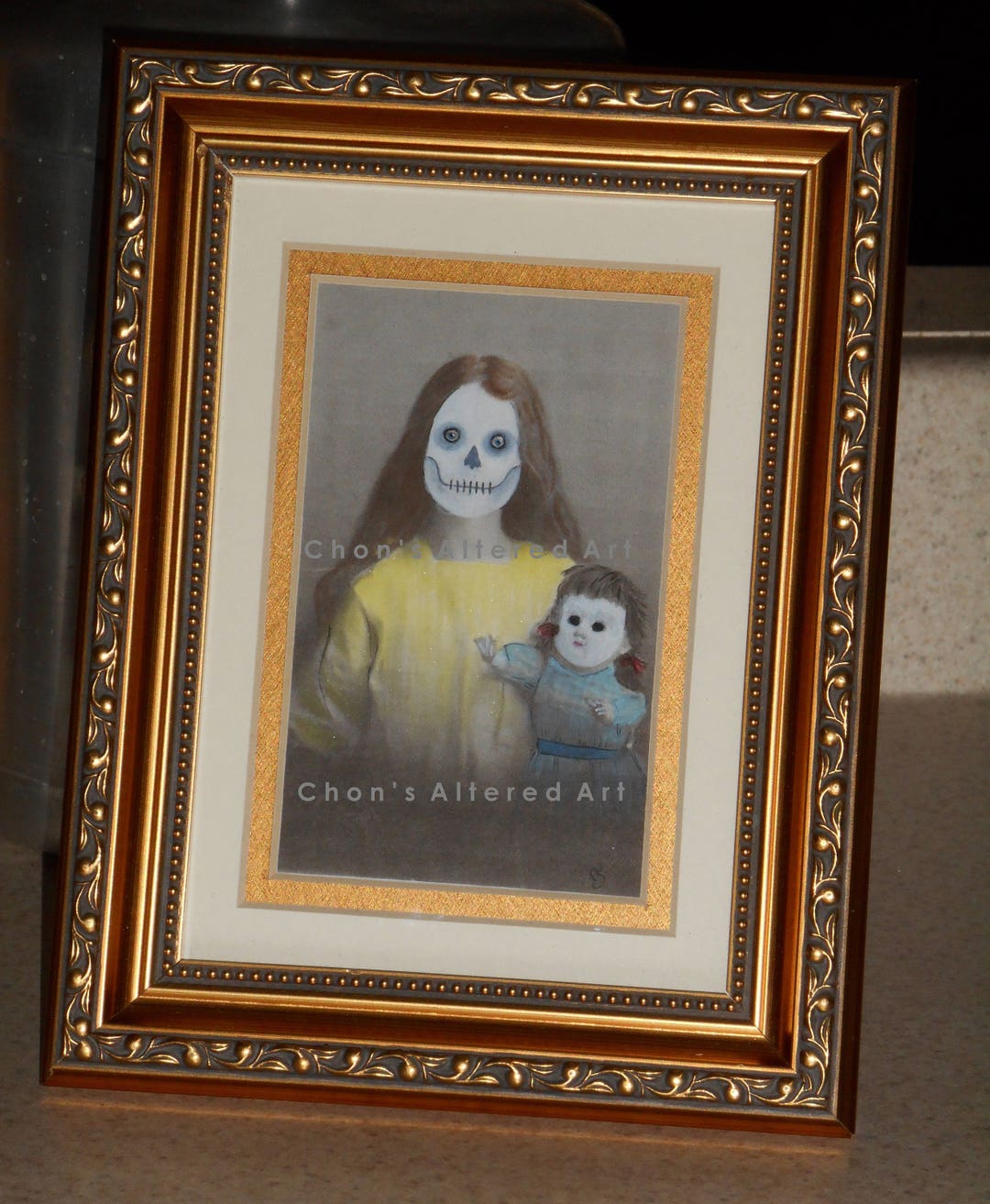 Unique Creepy Victorian Vintage Picture Girl Morbid Dead Doll Skeleton ...