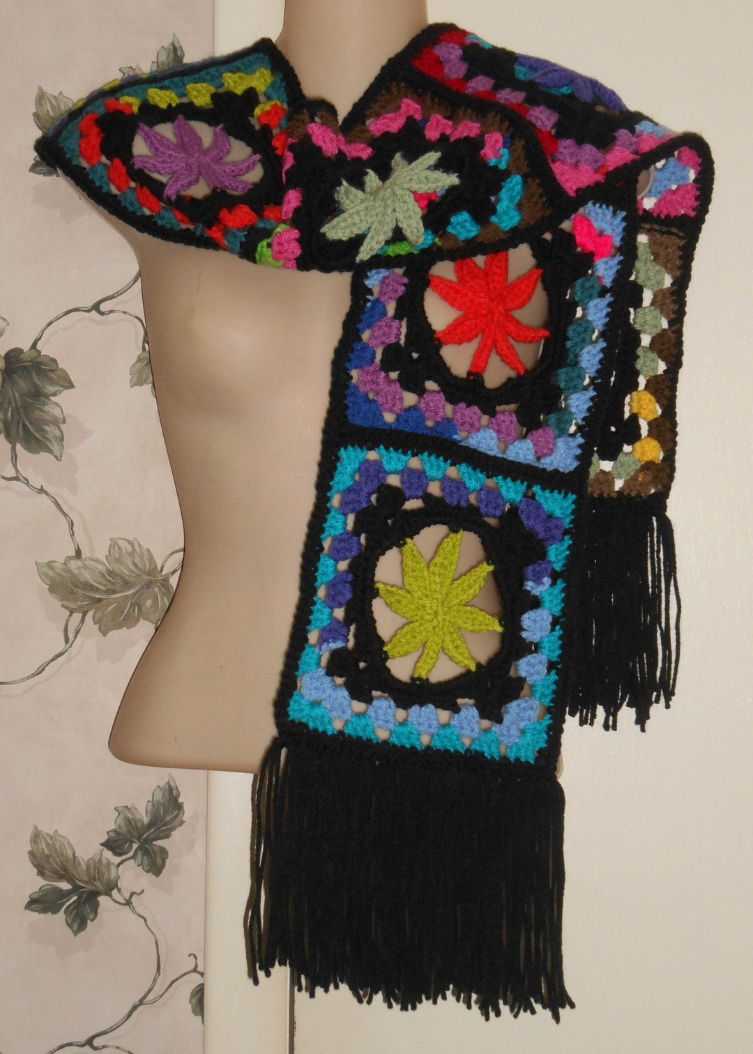 Granny Square Weed, 420, Pot Leaf, Marijuana, Cannabis Long Handcrafted ...