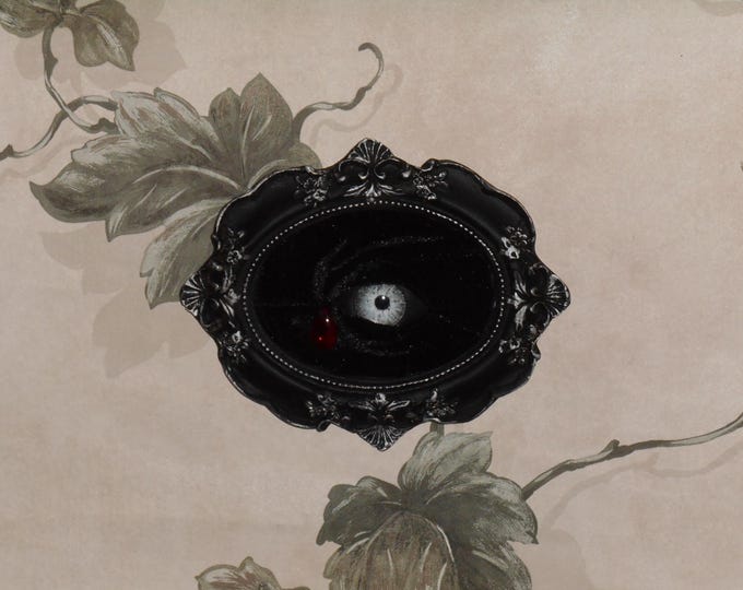 Evil Demonic Creepy Gothic Tearful Monster Eye Gallery Wall Art Bloody ...