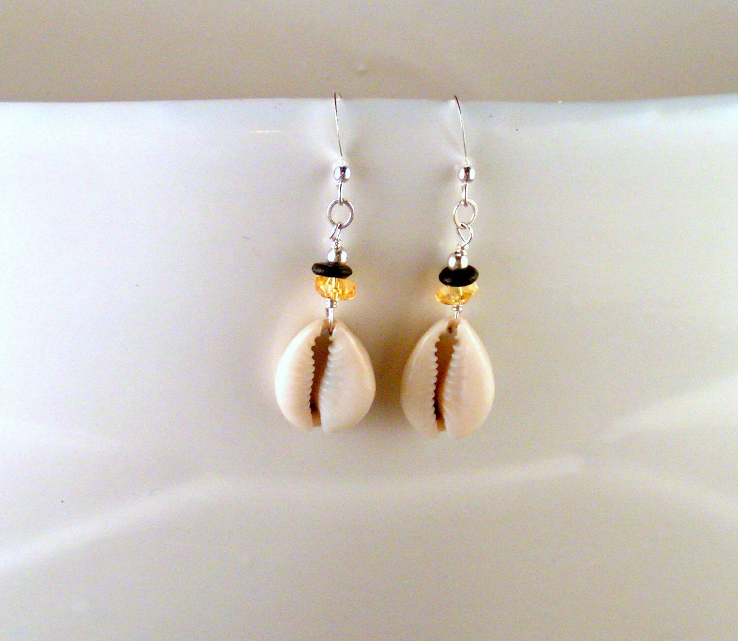 SALE - Cowrie Shell Earrings - Etsy