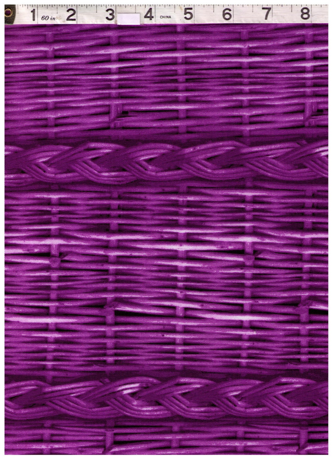 HALF YARD - Photo Realistic Purple Basket Weave With Braid, Oxford ...